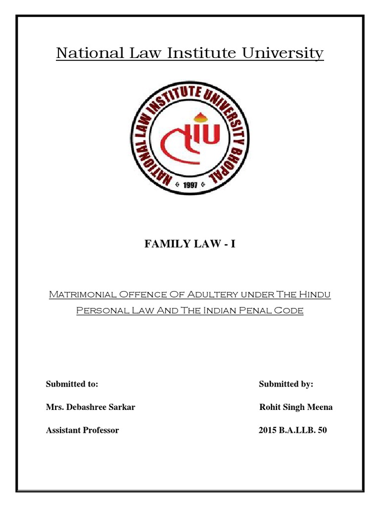 Family Law Project | Download Free PDF | Adultery | Husband