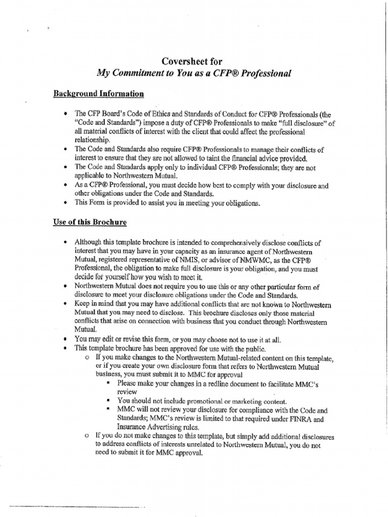 CFP Board Northwestern Brochure | PDF