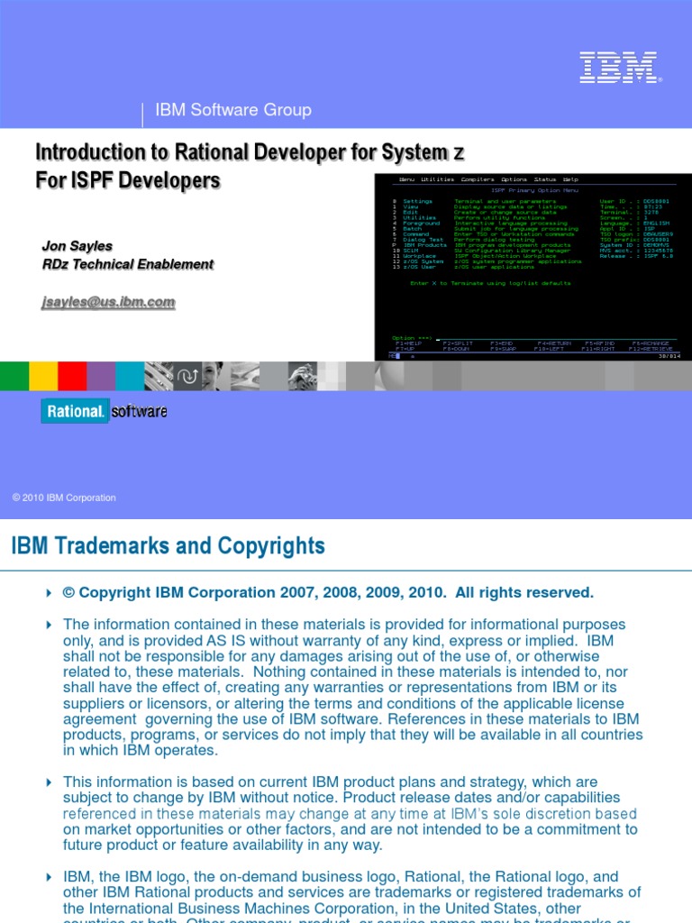 RDZ Workbench - For ISPF Developers | PDF | Menu (Computing) | Tab (Gui)