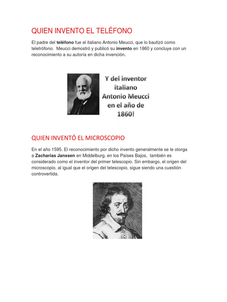 Quien Invento El Telefono | PDF