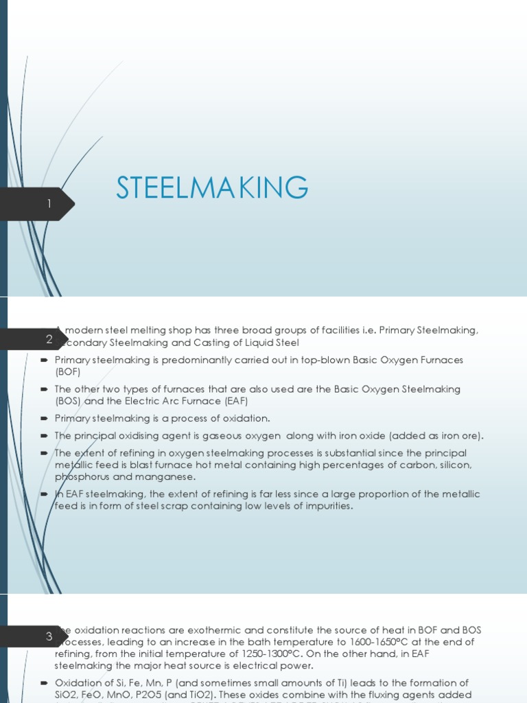 Steel Making | PDF | Steelmaking | Iron
