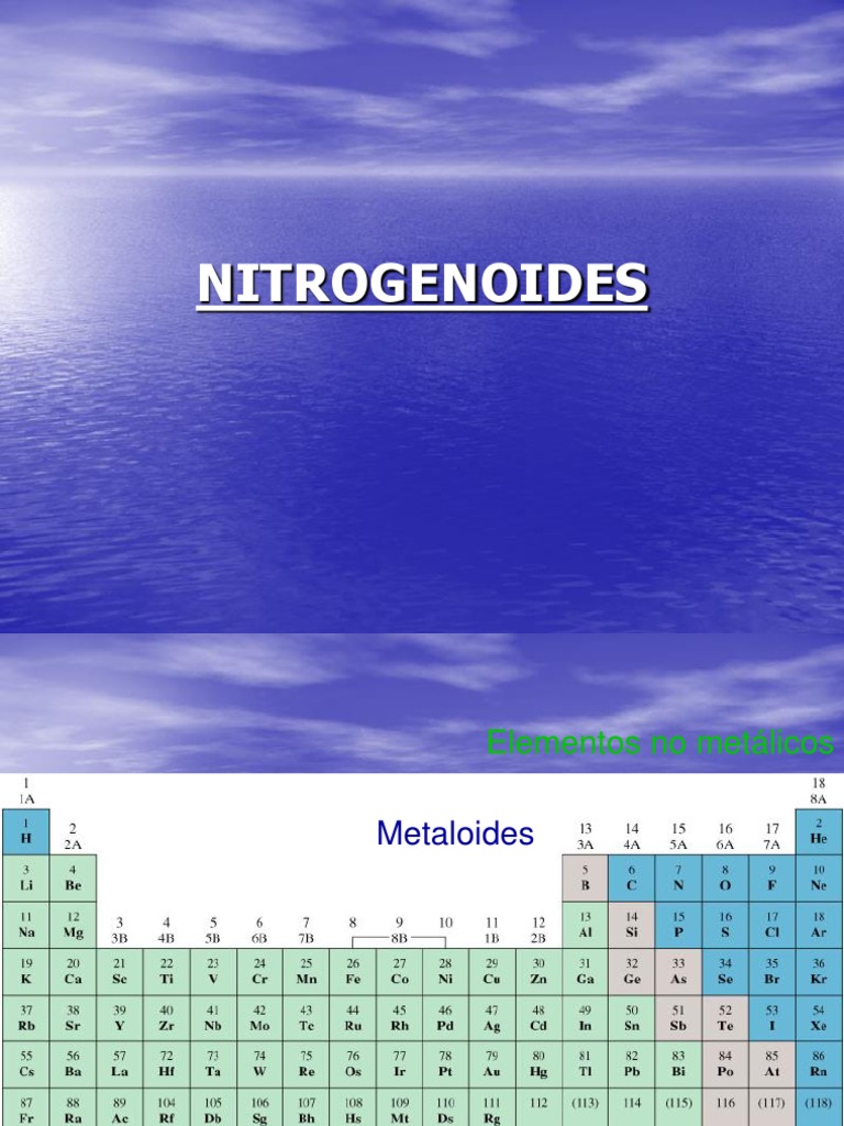 Clase 10 Nitrogenoides | PDF | Elementos químicos | Nitrógeno