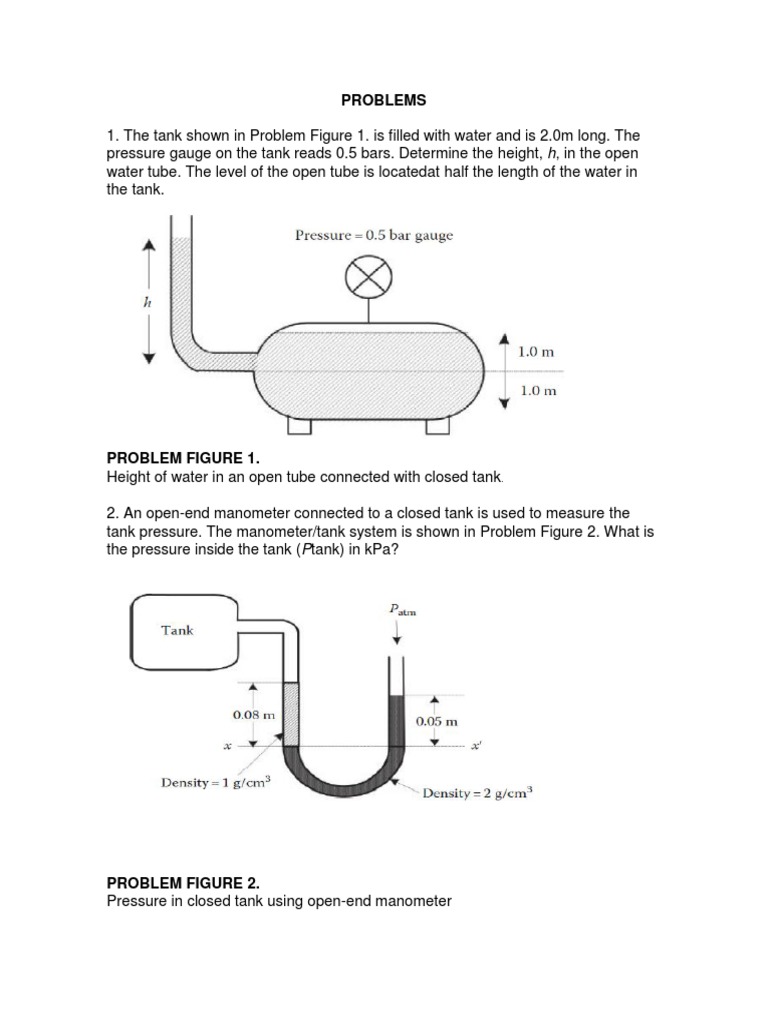 Determining Pressures Using Water Columns and Manometers | PDF