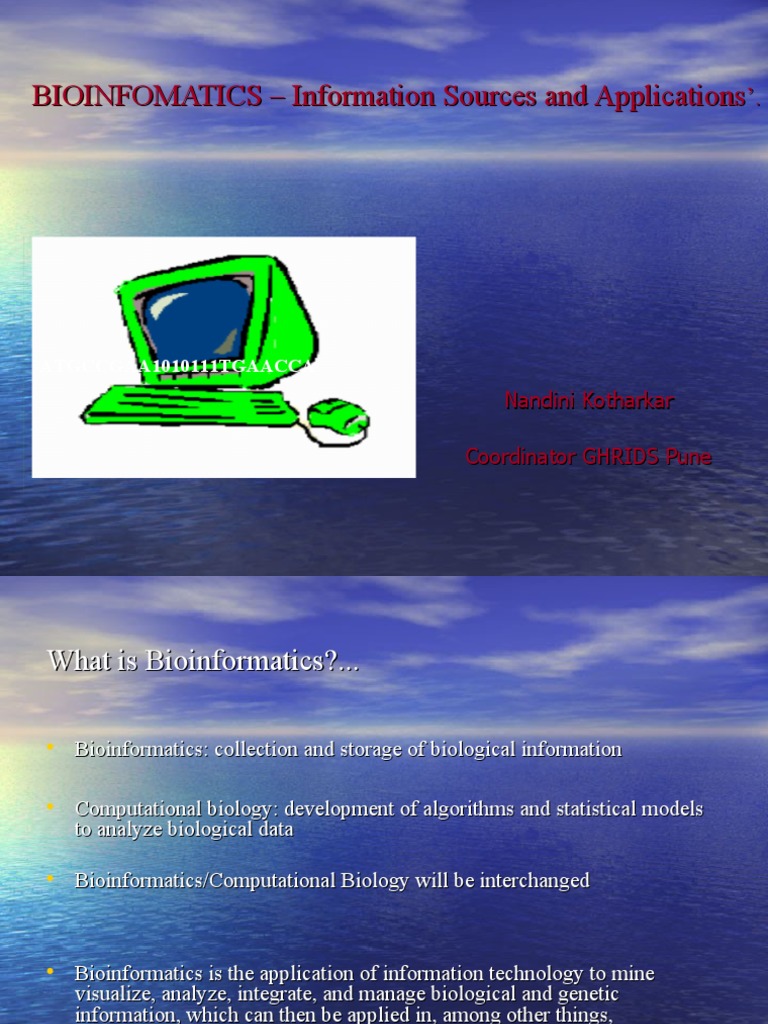 An Introduction to Bioinformatics: Information Sources, Applications, and Challenges | PDF ...