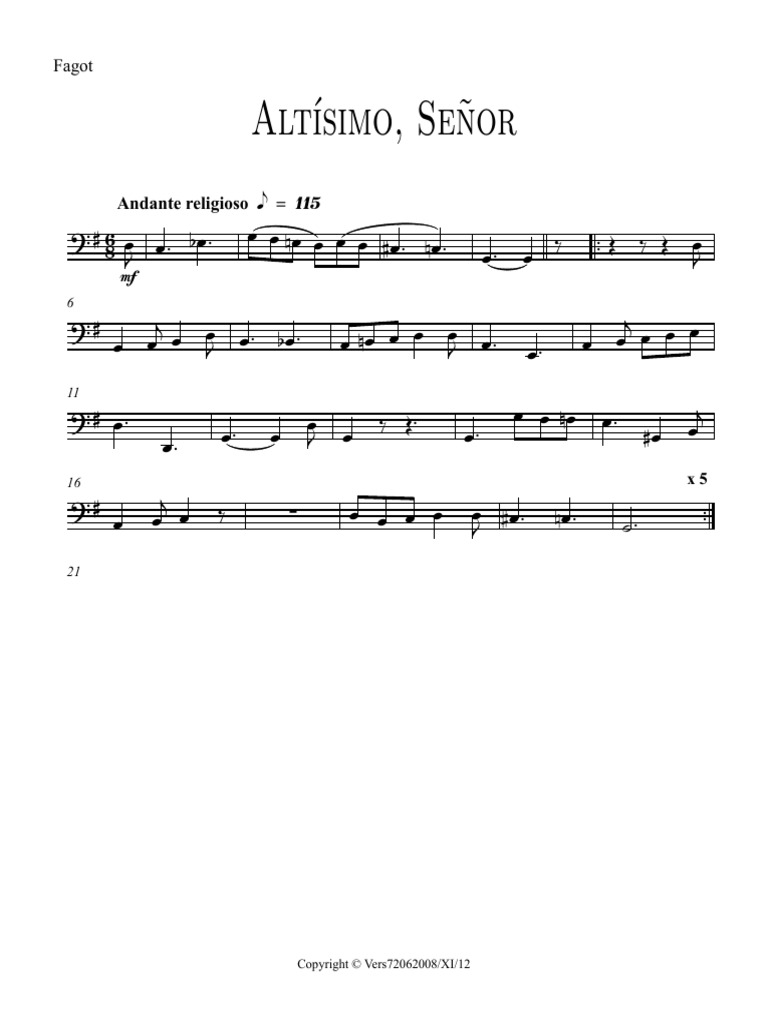 Altísimo Señor | PDF