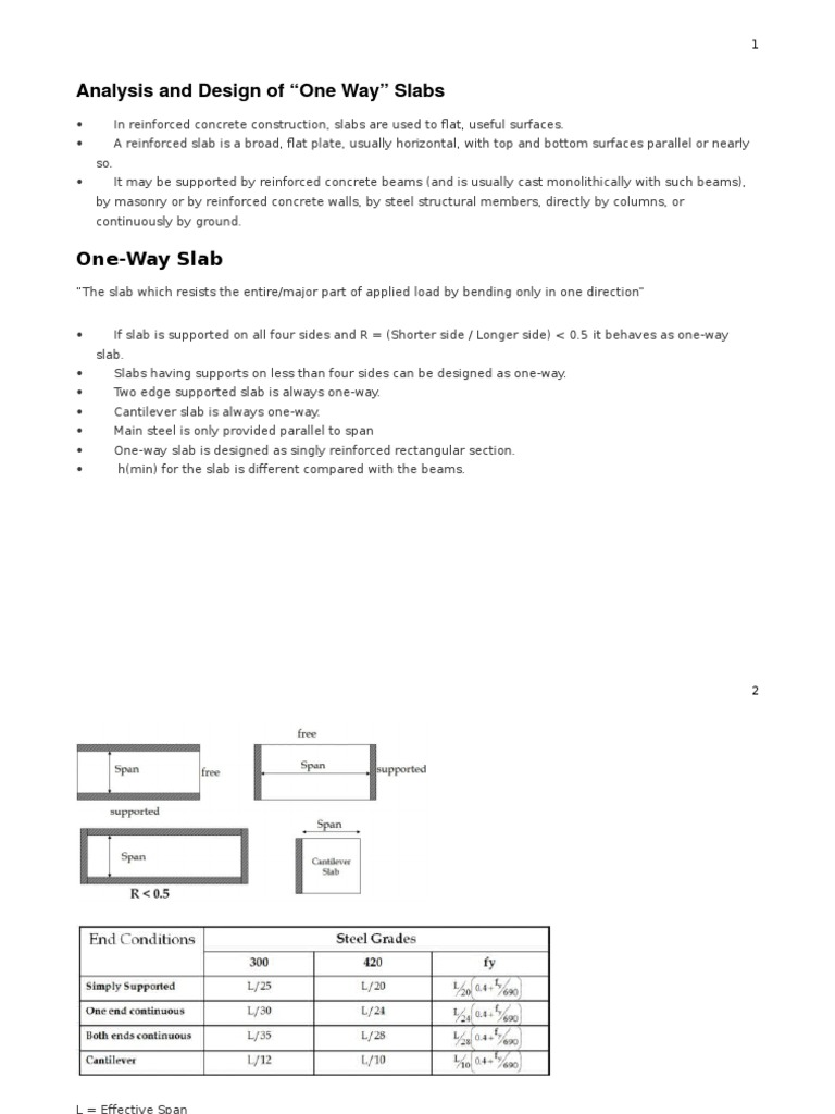 Design of One-Way Cantilever Slabs | PDF | Beam (Structure ...