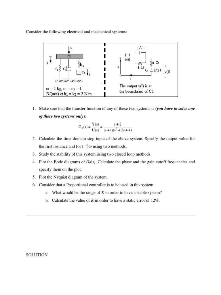 Exercise 3 Linear | PDF | Control Theory | Cybernetics