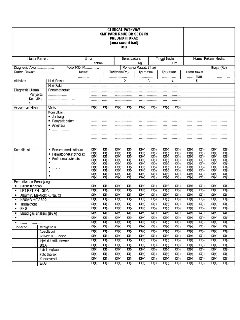 Klasifikasi dan Pemeriksaan Pneumothorax | PDF
