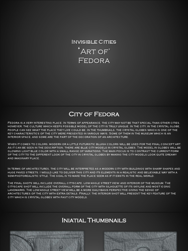 Art Of' Fedora: Invisible Cities | PDF | Art Media