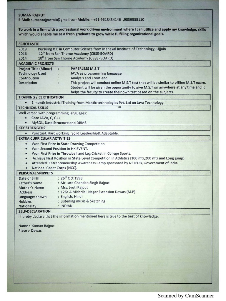 Suman Resume | PDF