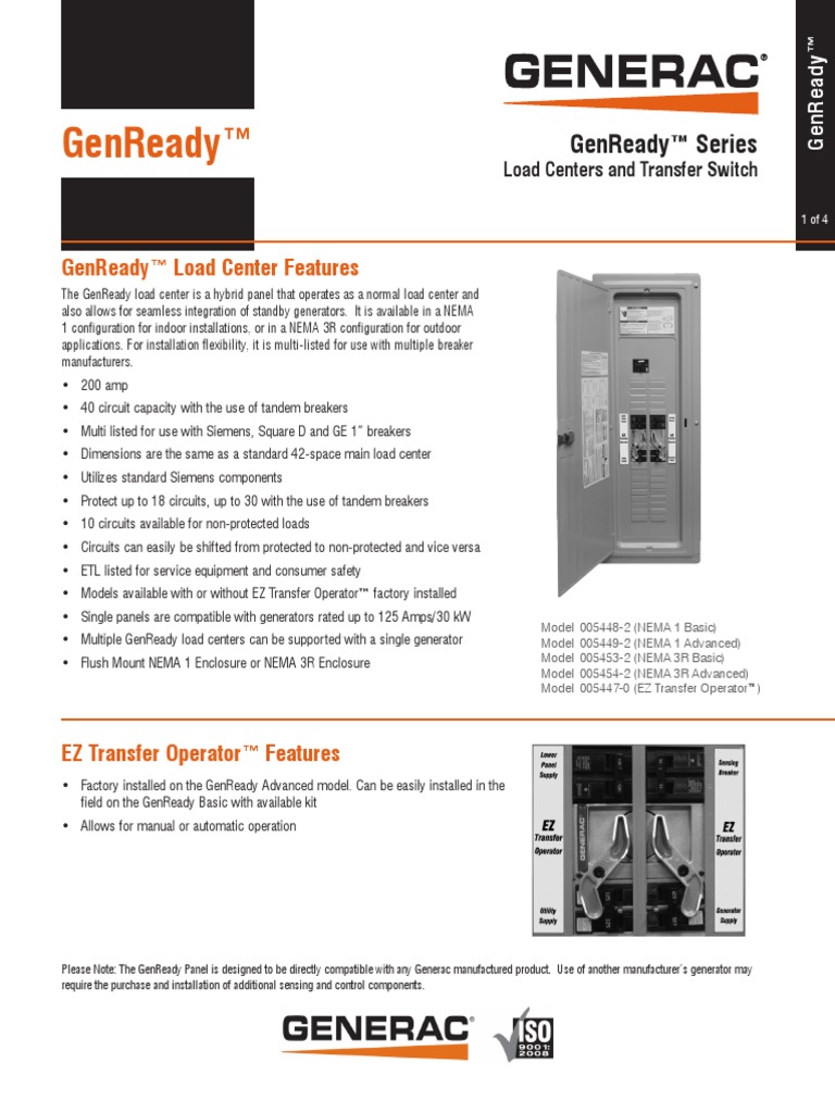0175200SBY K GenReady | PDF | Electric Power | Electrical Engineering