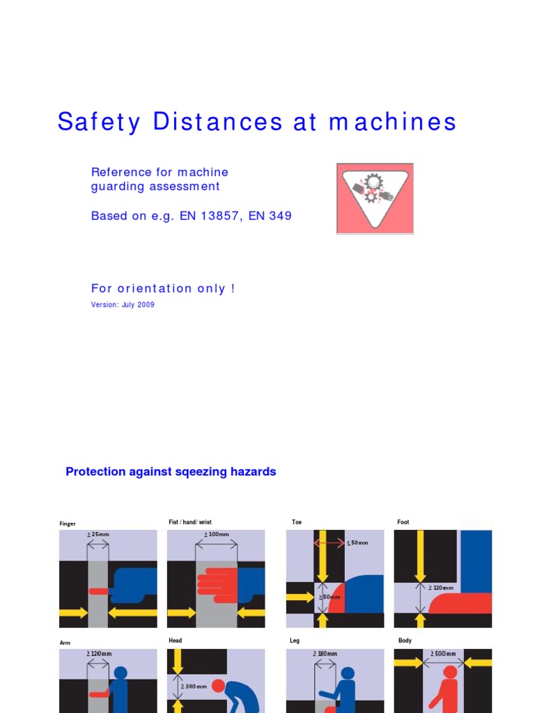 Machine Safety Distances Guide | PDF | Computers