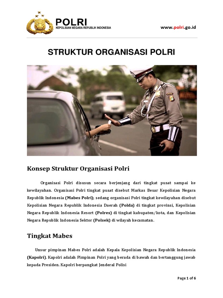 Struktur Organisasi Polri PDF | PDF | Ilmu Sosial