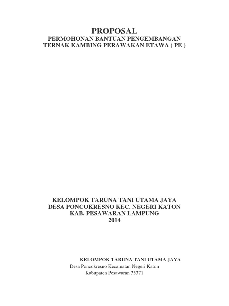 Proposal Kambing | PDF