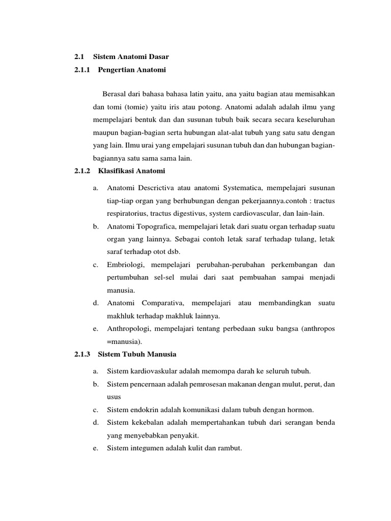 Terminologi Medis dan Anatomi Dasar | PDF