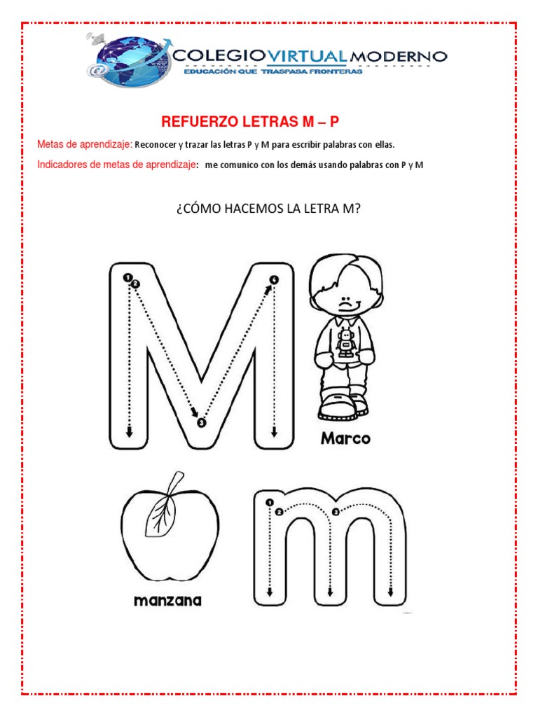 Refuerzo Letras M – P: ¿Cómo Hacemos La Letra M?