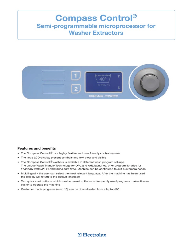 ELECTROLUX Compass Control Electrolux Macedonia | PDF | Washing Machine ...