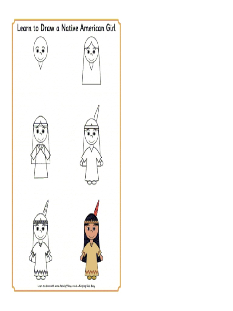 Learn To Draw A Native American | PDF
