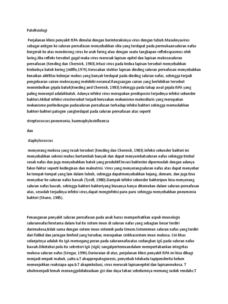 Patofis Ispa | PDF | Pengembangan Diri | Kesehatan Holistik