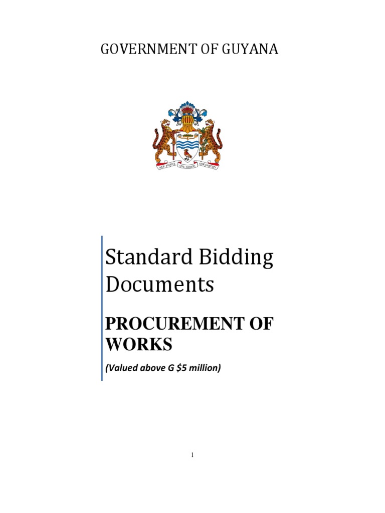 Standard Bidding Documents: Procurement Of Works | General Contractor ...