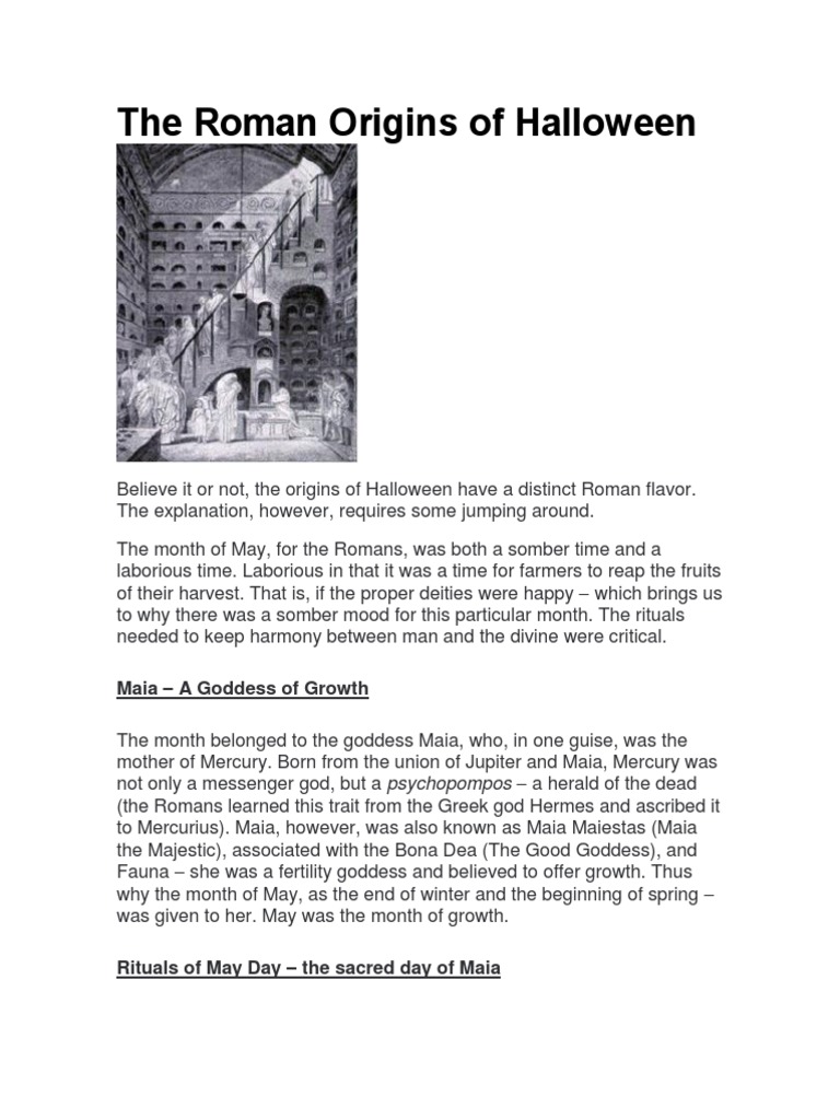 The Roman Origins of Halloween | PDF | Cultural Anthropology | Ancient ...