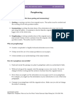 Paraphrasing Skills For RRL Writing - How To Paraphrase Effective | PDF ...