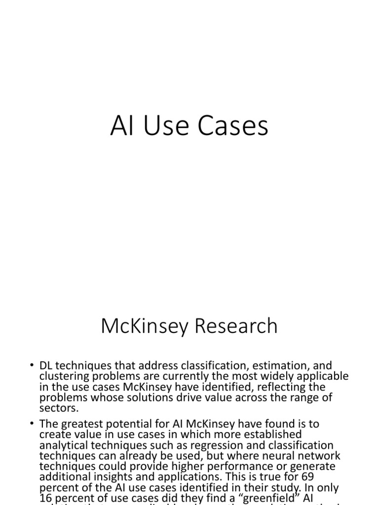Aimlrpa Ai Use Cases 2018 | PDF | Artificial Intelligence ...