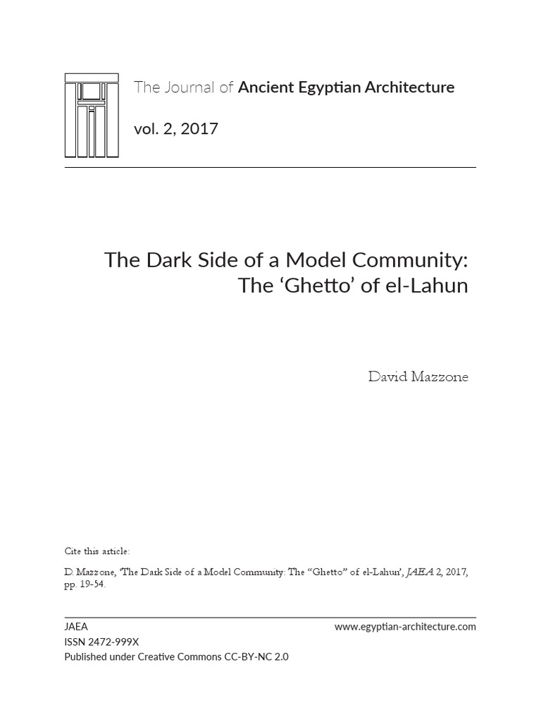 David Mazzone, The Dark Side of A Model Community - The Ghetto of El ...