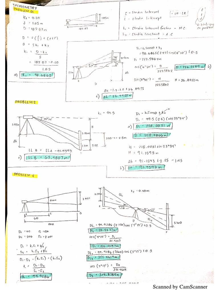 Surveying Tacheometry | PDF