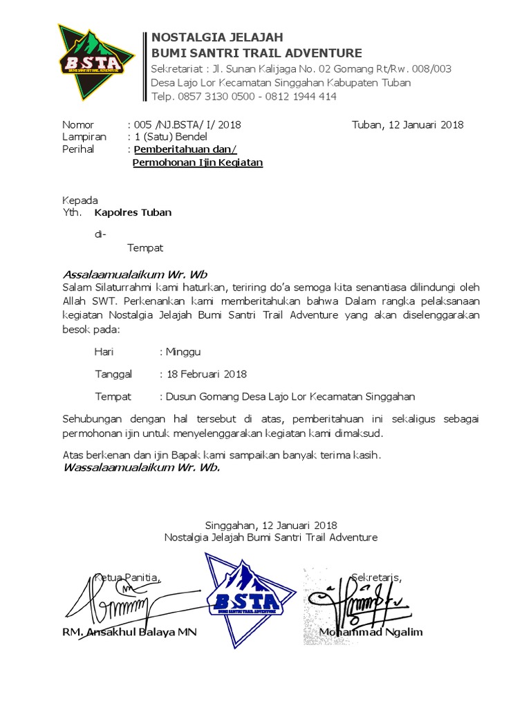 Surat Ijin & Tor | PDF