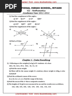 Class 7 Triangles Worksheet | PDF | Triangle | Angle