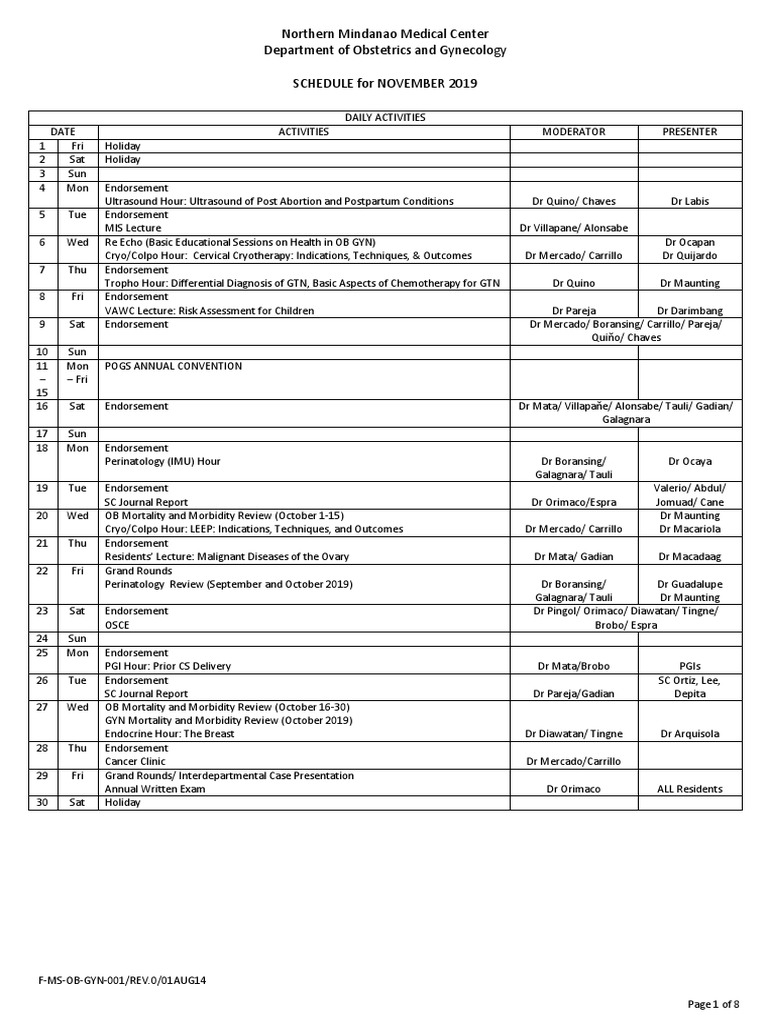 Northern Mindanao Medical Center Department of Obstetrics and ...