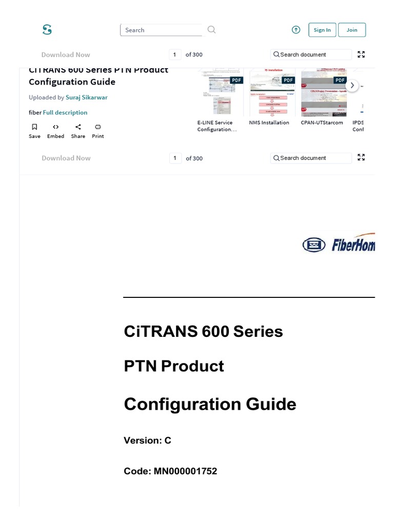 CiTRANS 600 Series PTN Product Configuration Guide - Login - Quality of ...