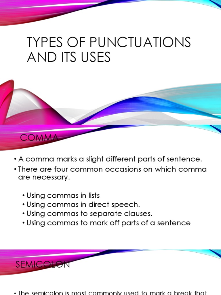 Basic Punctuation Marks Powerpoint | PDF | Comma | Punctuation