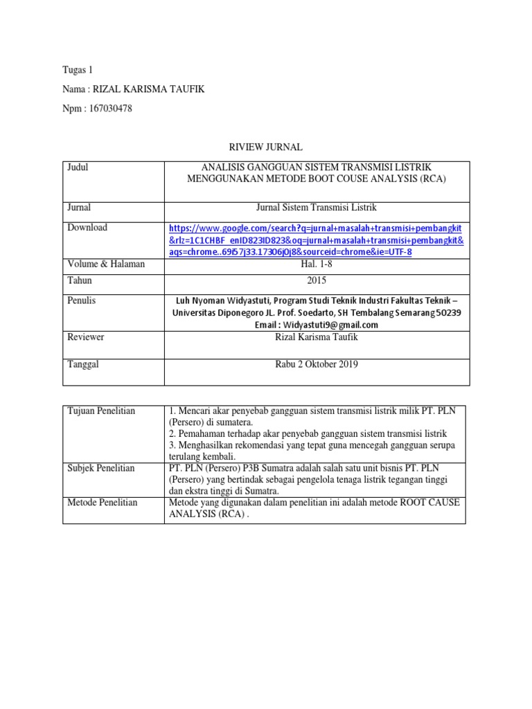 Riview Metode Analisis Rca | PDF