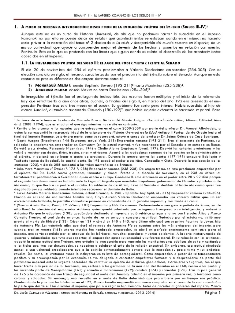 El Imperio Romano en Los Siglos III y IV | PDF | Constantino el grande ...