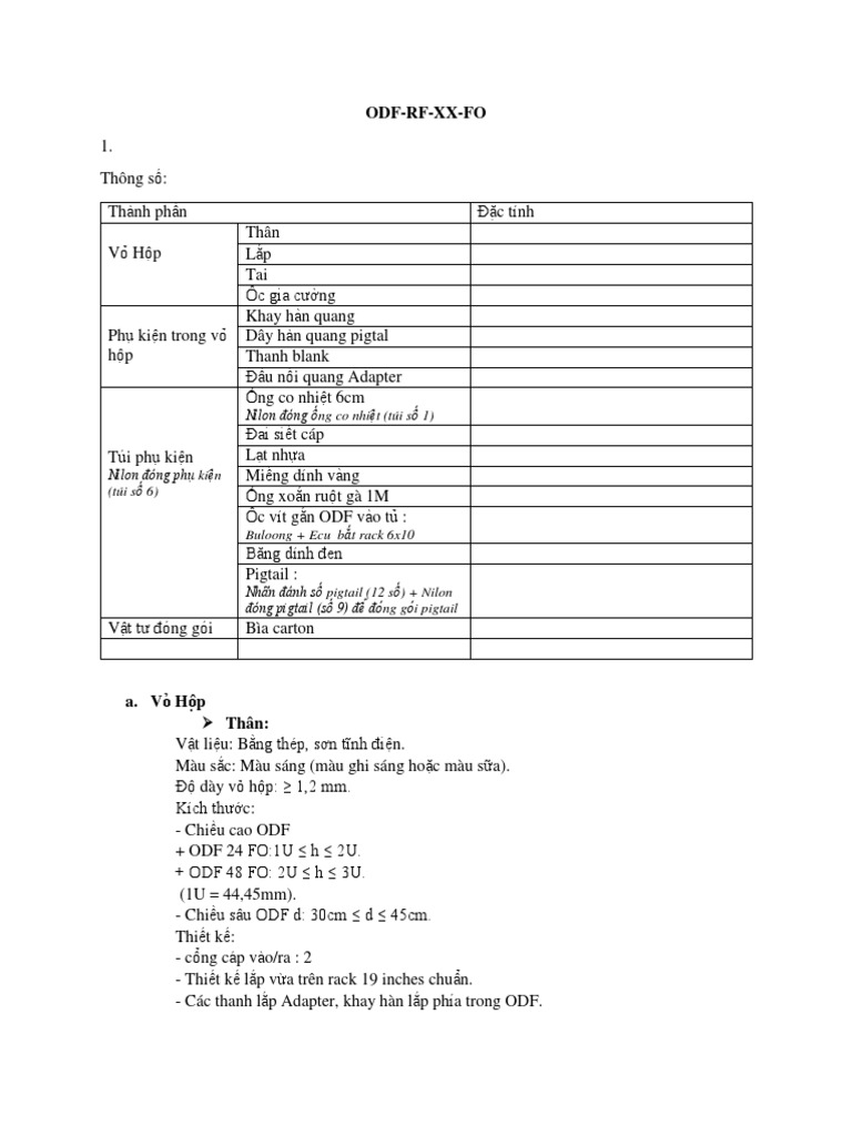DataSheet ODF | PDF