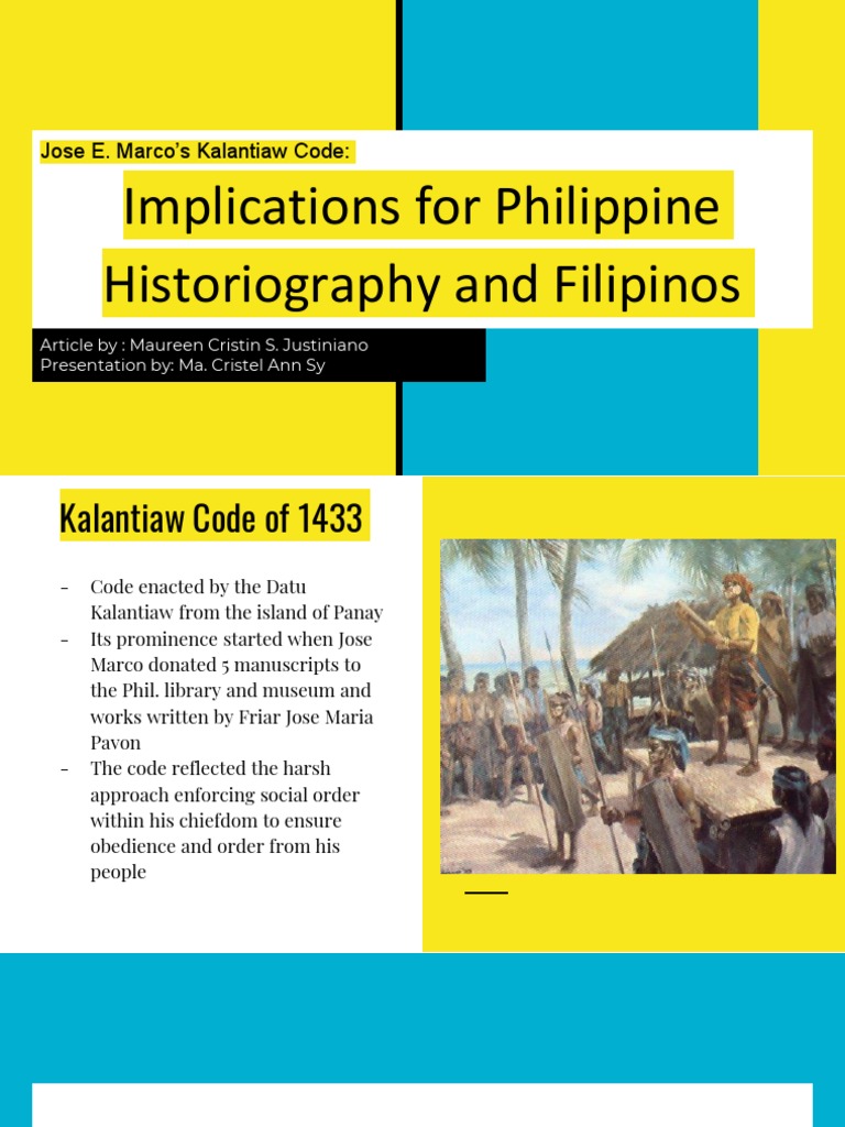 Implications For Philippine Historiography and Filipinos: Jose E. Marco ...