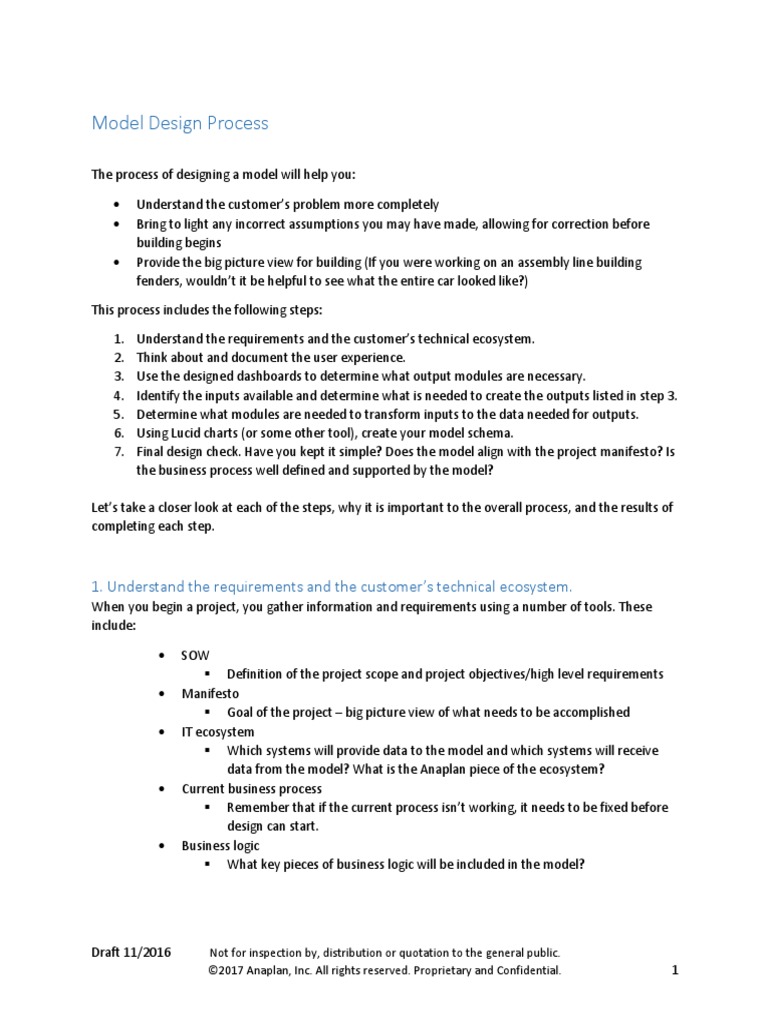 Model Design Process Anaplan | Download Free PDF | Business Process ...