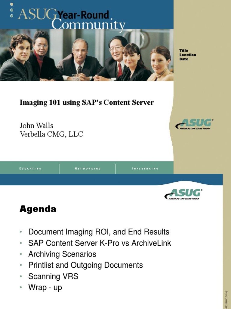 Imaging 101 Using SAP's Content Server: John Walls Verbella CMG, LLC | PDF | Barcode | Hypertext ...