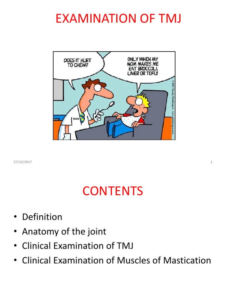 TMJ Examination | PDF | Primate Anatomy | Skeletal System