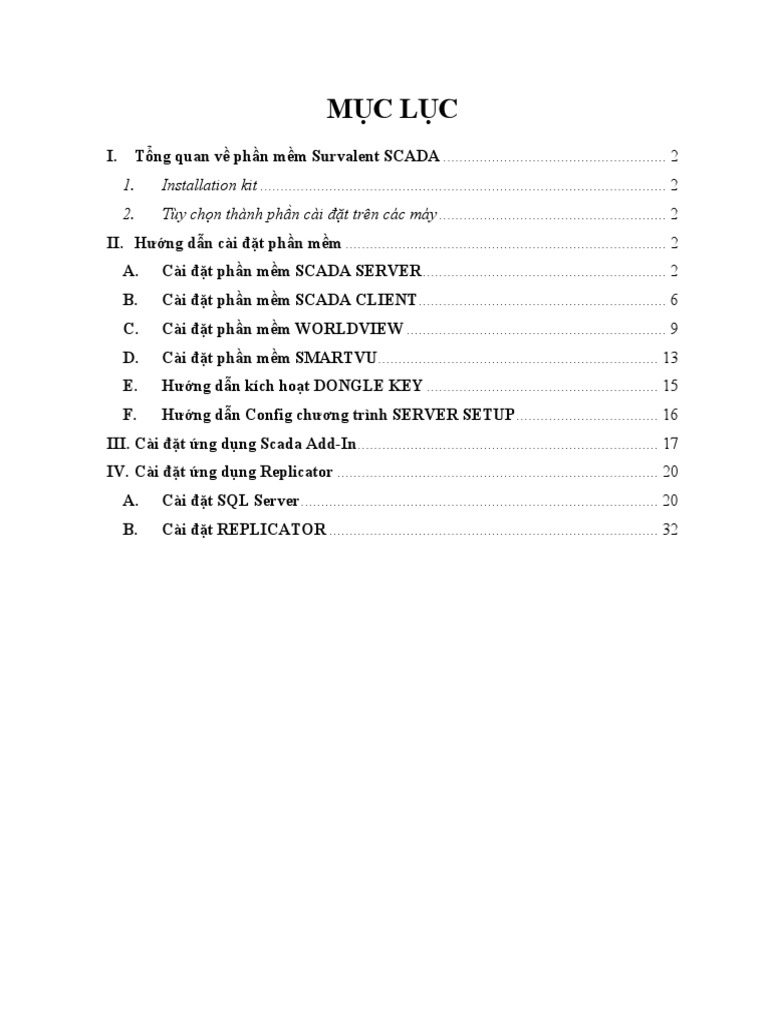 342139807 Quy Trinh Cai Đặt Goi Phần Mềm Scada Của Hang Survalent PDF | PDF
