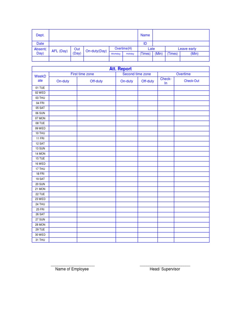 DTR Blank For Work Immersion | PDF