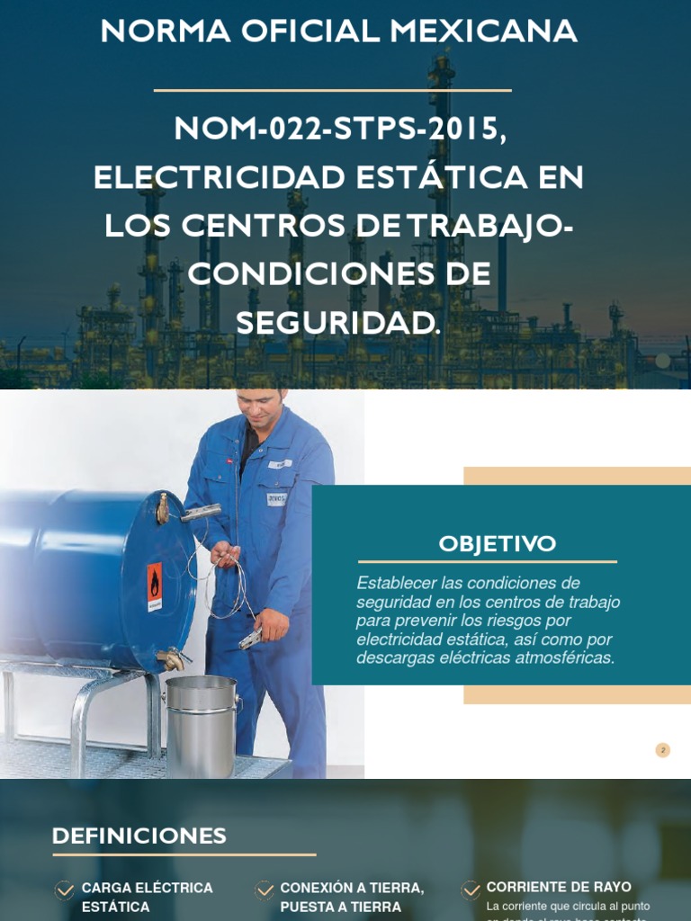 Seguridad en Electricidad Estática NOM-022-STPS | PDF | Descarga ...