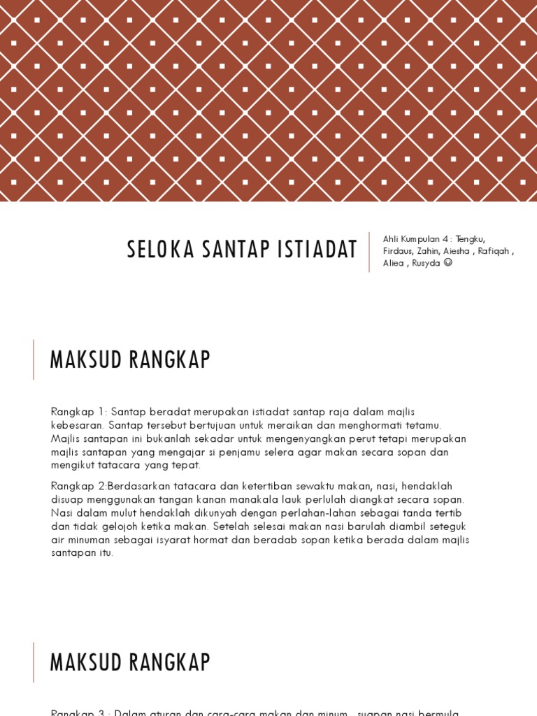 Seloka Santap Istiadat | PDF