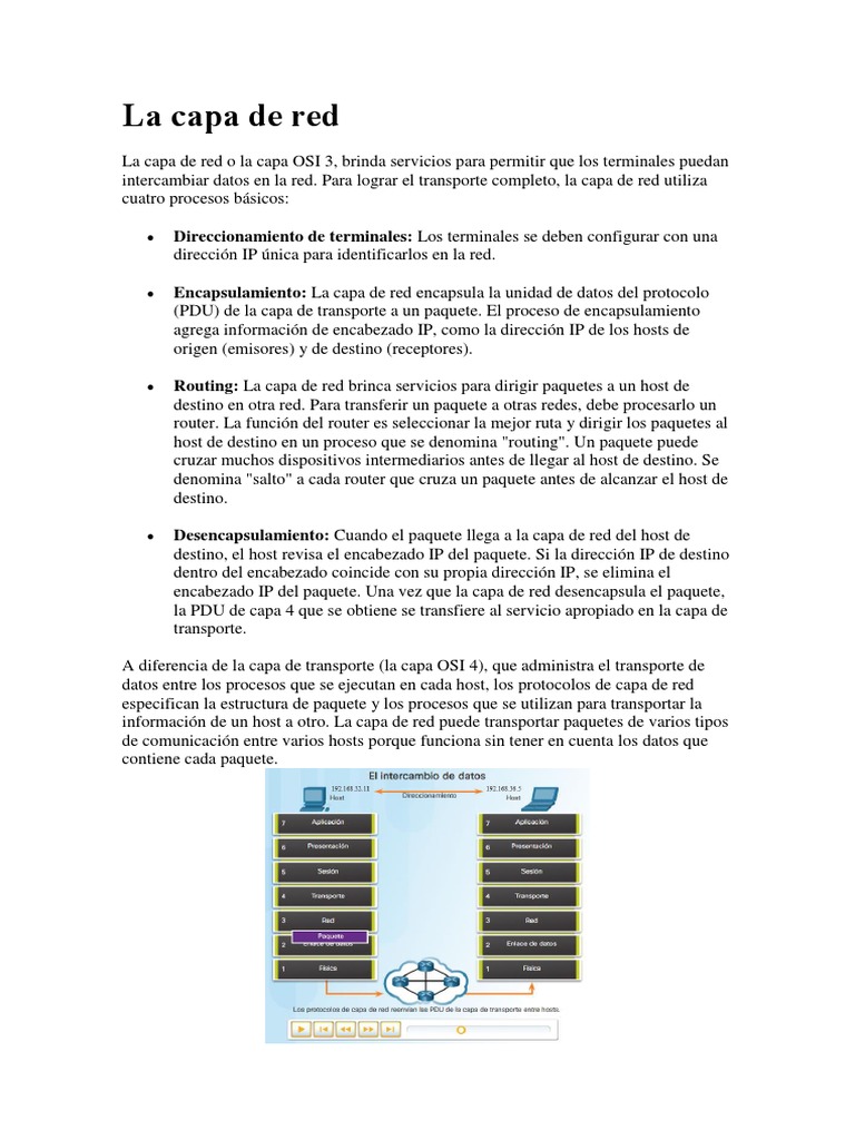 La Capa de Red | PDF | Protocolos de internet | Yo Pv6