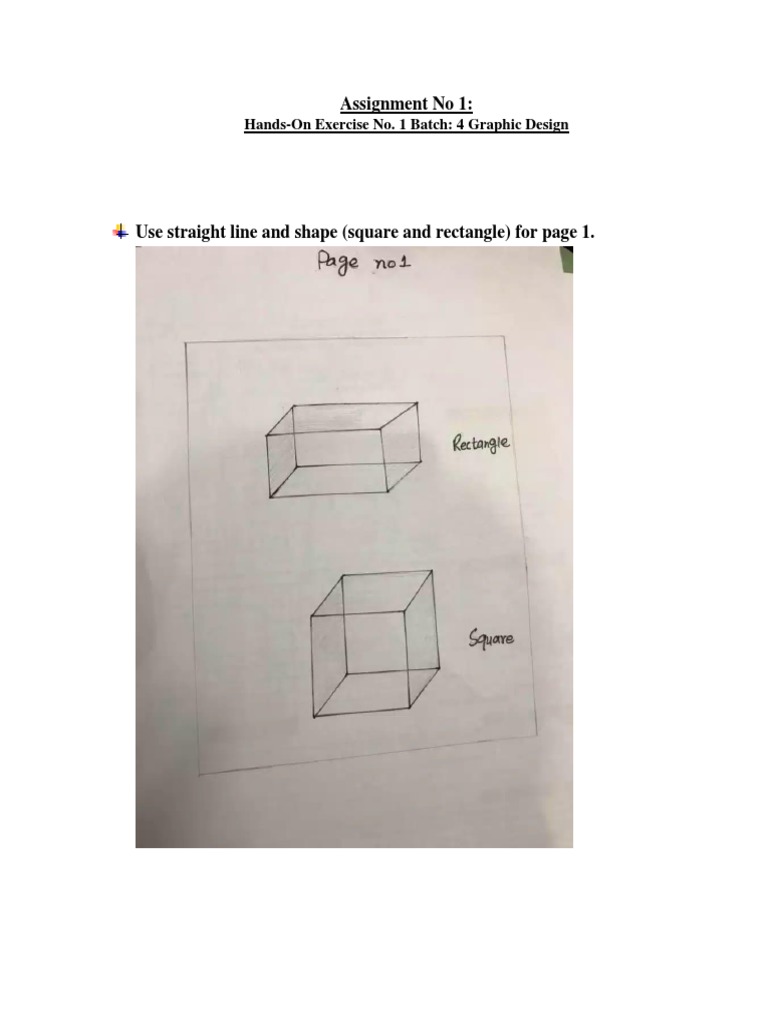Use Straight Line and Shape (Square and Rectangle) For Page 1 | PDF | Home & Garden | Teaching ...