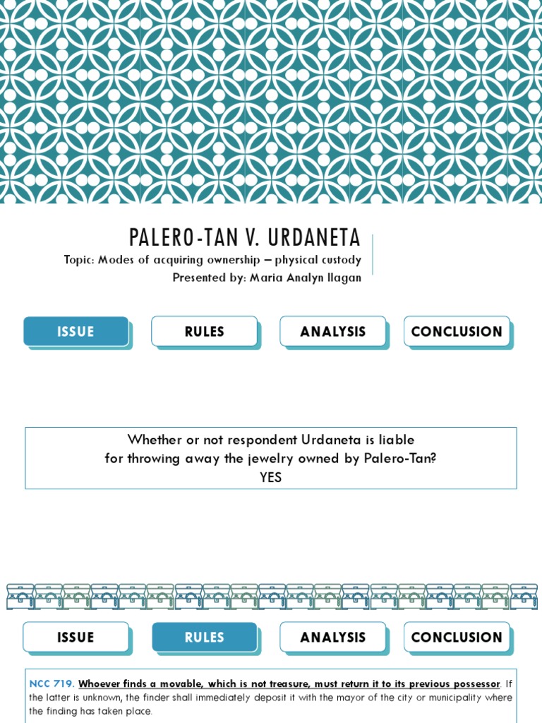Palero-Tan v. Urdaneta | PDF | Ownership | Evidence