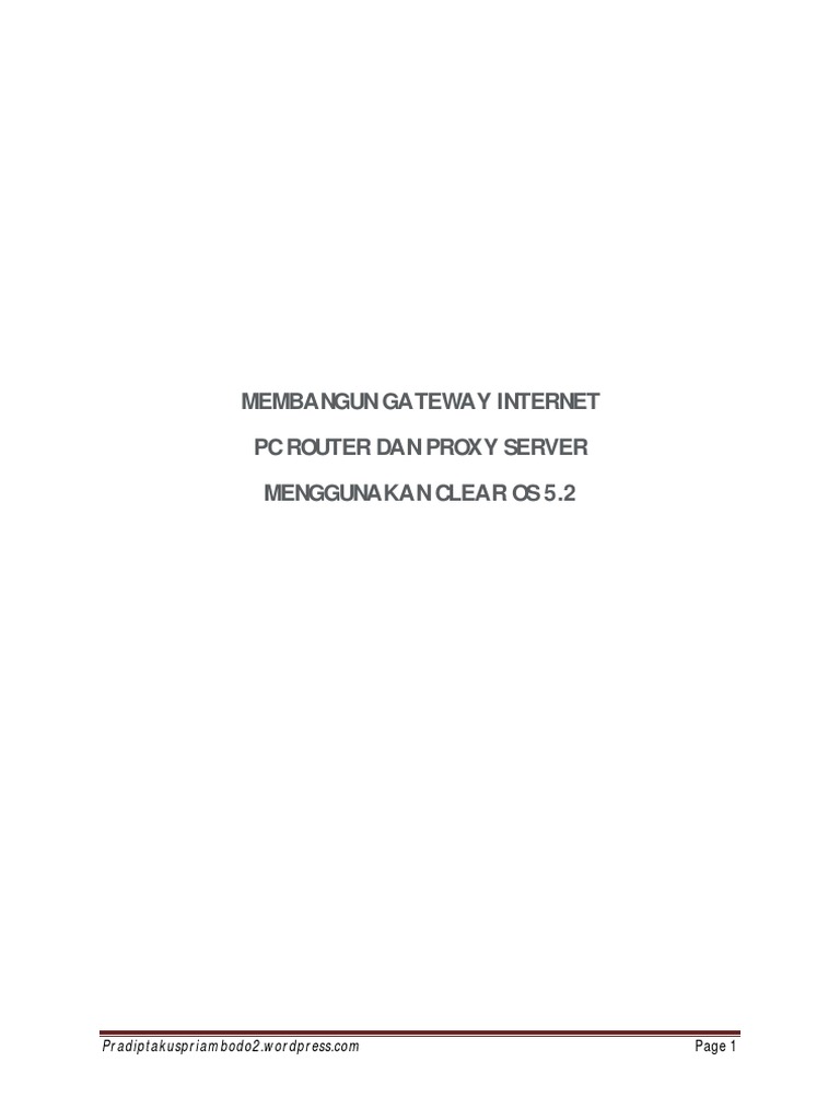 Membangun Gateway Internet | PDF