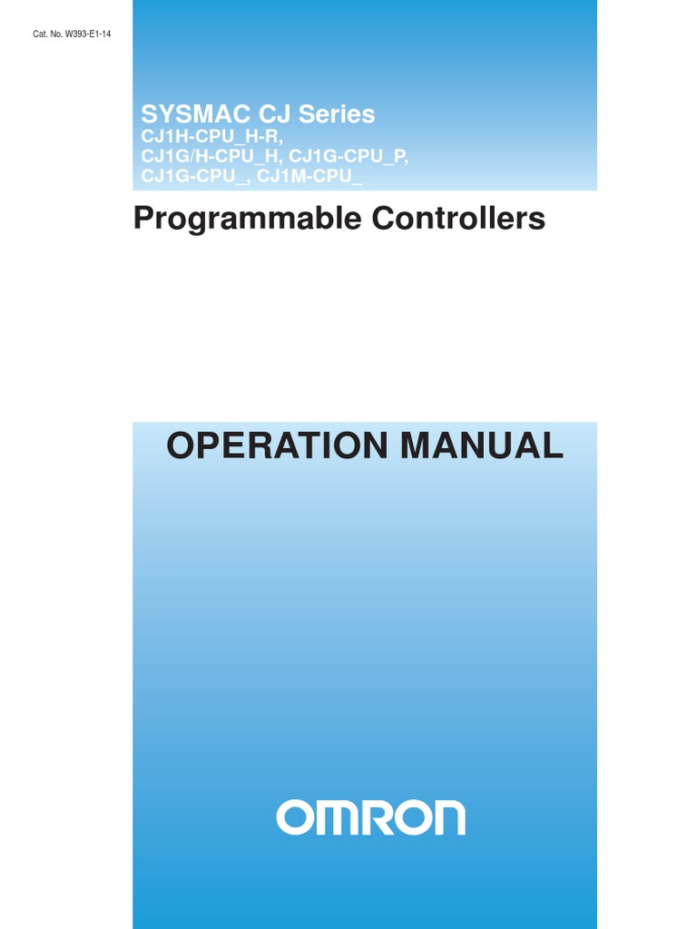 w393 cj1m G H Cpu Units Operation Manual en PDF | PDF | Programmable Logic Controller | Input/Output